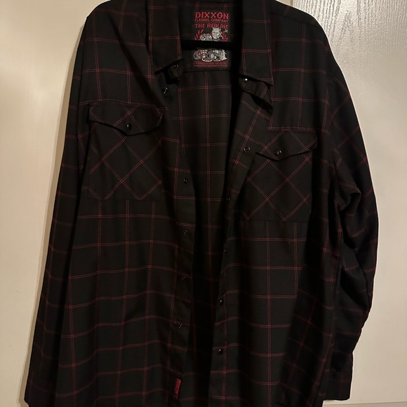 DIXXON | Shirts | Dixxon Black And Red Flannel Shirt | Poshmark